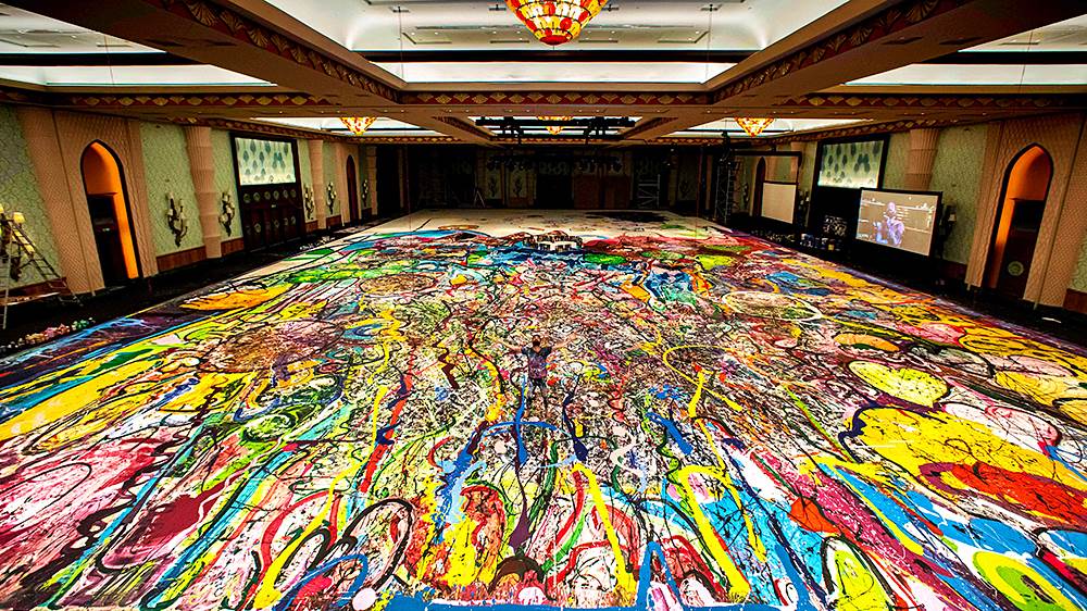 THE WORLD S LARGEST CANVAS PAINTING BY SACHA JAFRI TO RAISE MONEY FOR THE WORLD S LARGEST CANVAS PAINTING BY SACHA JAFRI TO RAISE MONEY FOR