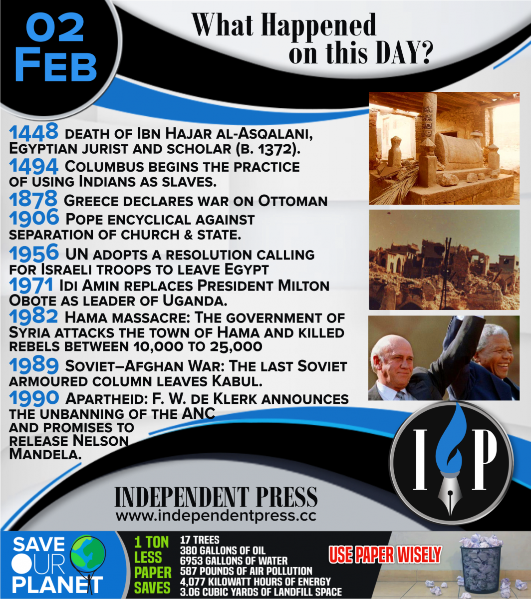 2 FEBRUARY: WHAT HAPPENED ON THIS DAY?