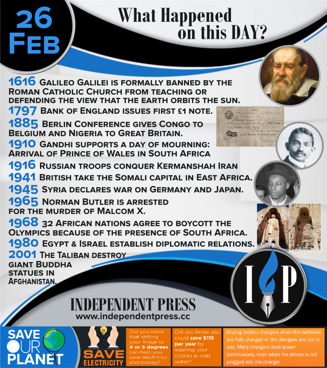 26 FEBRUARY: WHAT HAPPENED ON THIS DAY?