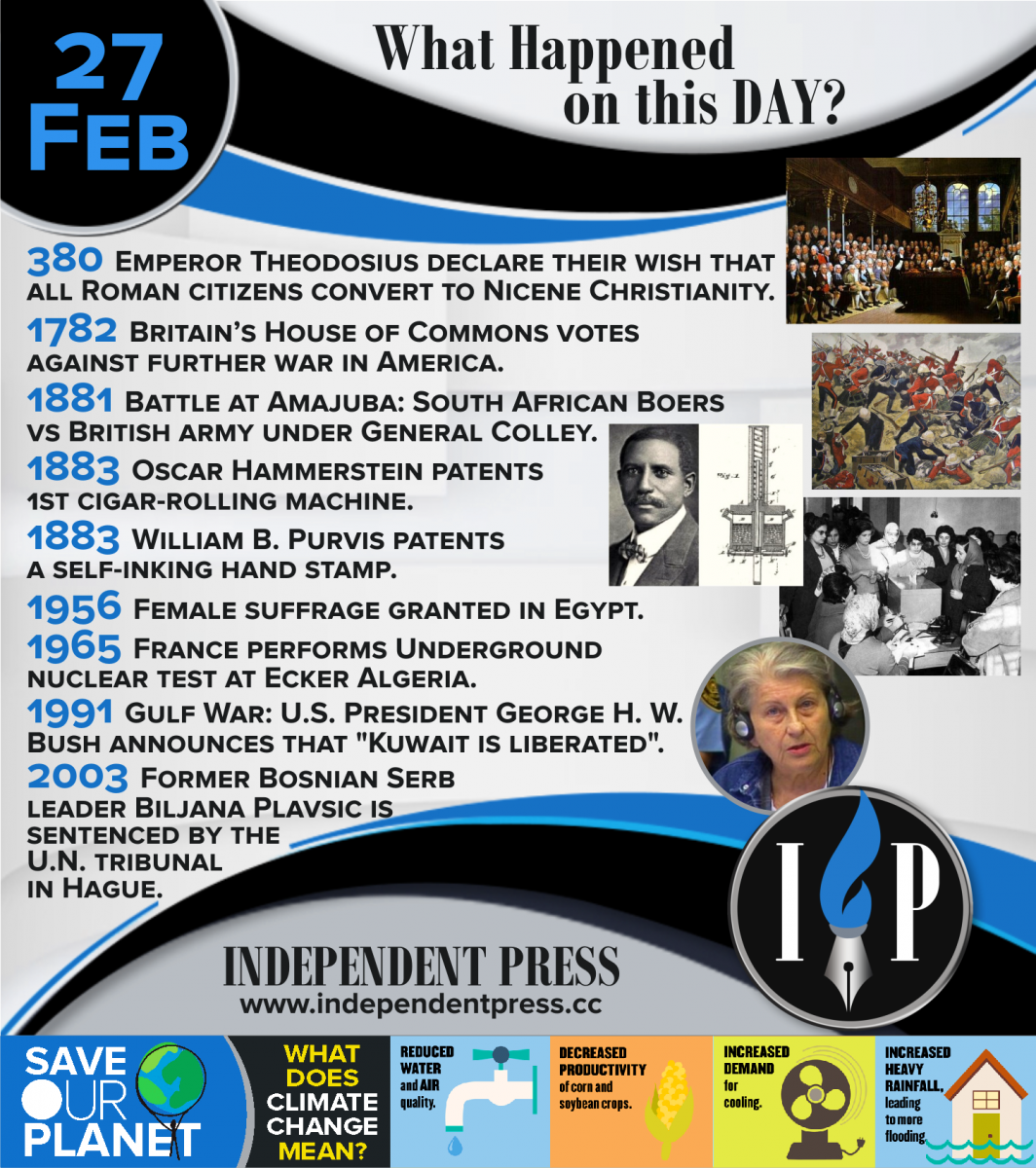 27 FEBRUARY: WHAT HAPPENED ON THIS DAY?