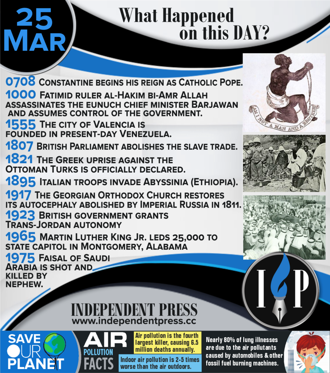 25 MARCH: WHAT HAPPENED ON THIS DAY?