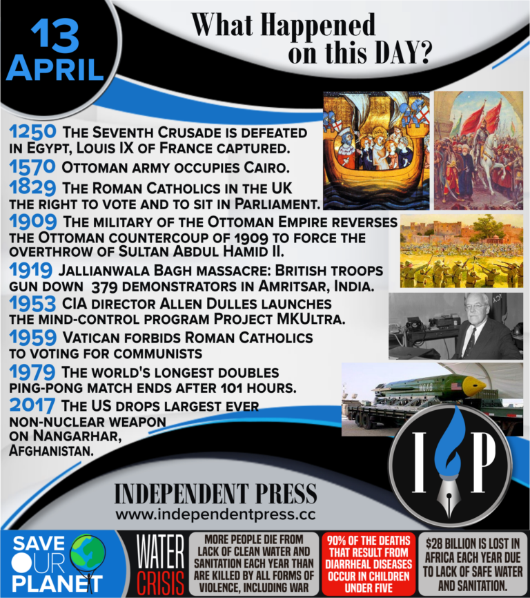 13 APRIL: WHAT HAPPENED ON THIS DAY?