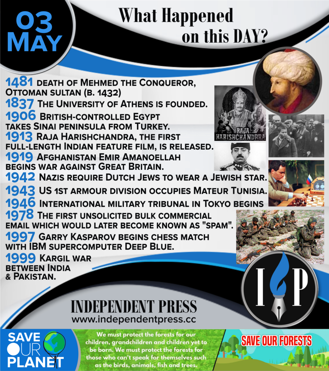 03 MAY: WHAT HAPPENED ON THIS DAY?