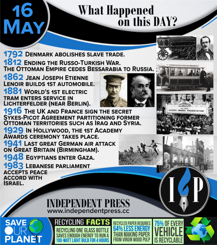 16 MAY: WHAT HAPPENED ON THIS DAY?