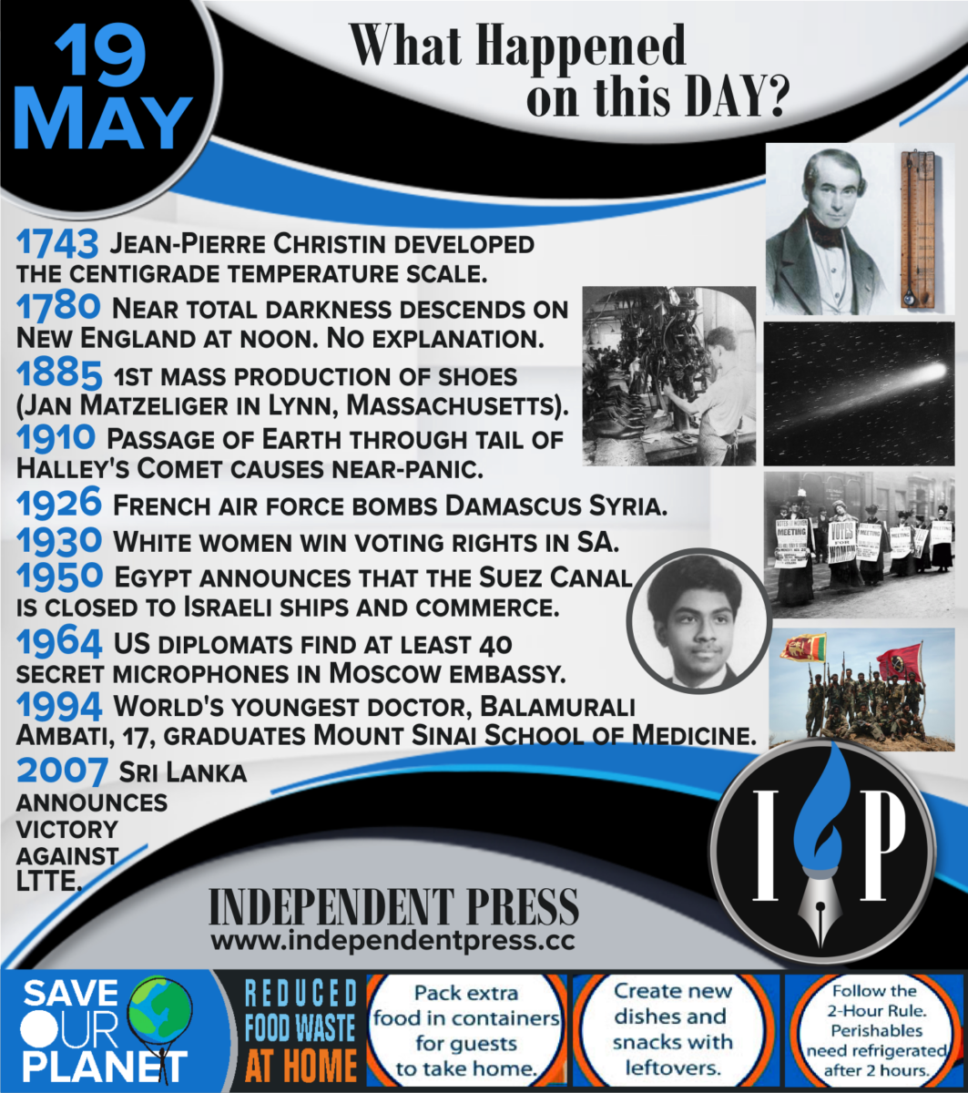 19 MAY: WHAT HAPPENED ON THIS DAY?