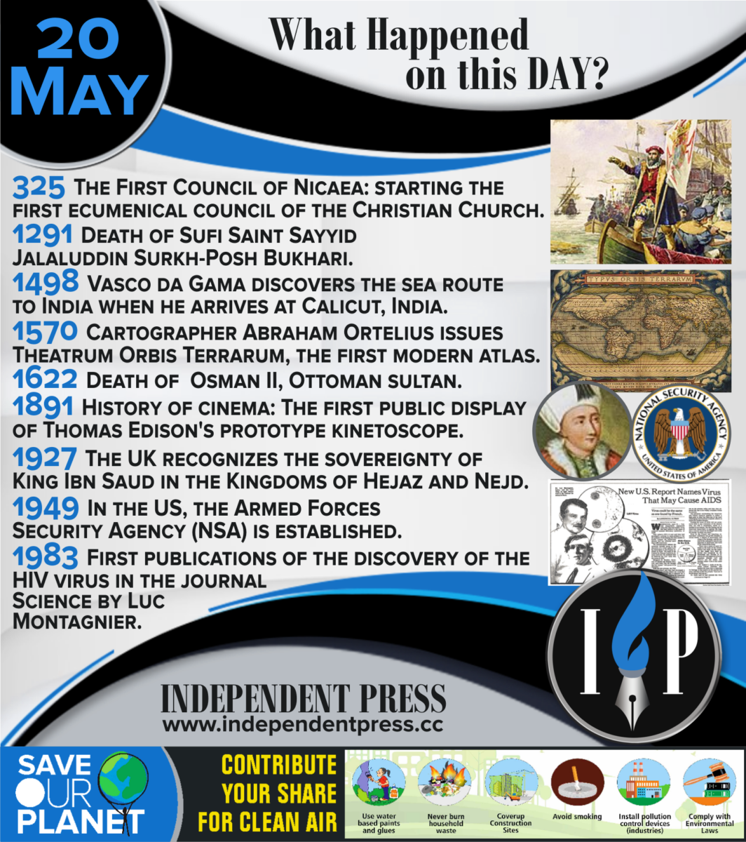 20 MAY: WHAT HAPPENED ON THIS DAY?