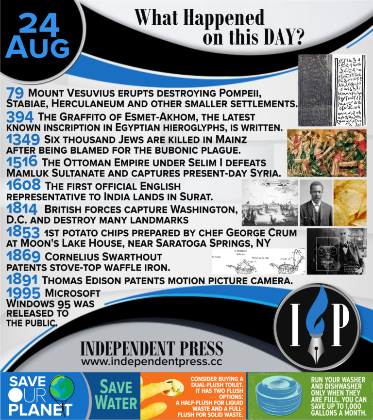 24 AUGUST: WHAT HAPPENED ON THIS DAY?