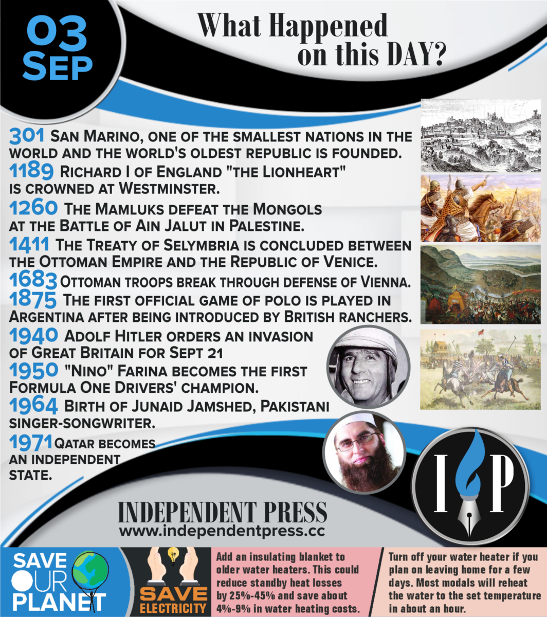 03 SEPTEMBER: WHAT HAPPENED ON THIS DAY?