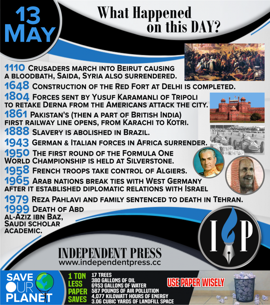 13 MAY: WHAT HAPPENED ON THIS DAY?